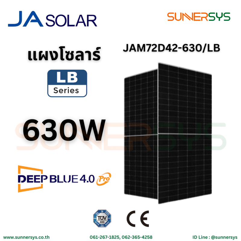 JA Solar 630W (n-type) - Sunnersys co., Ltd.